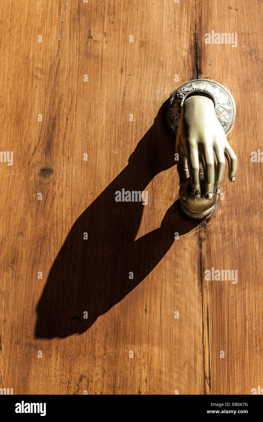 Full of mistery in this detail of ancient knocker Stock Photo - Alamy