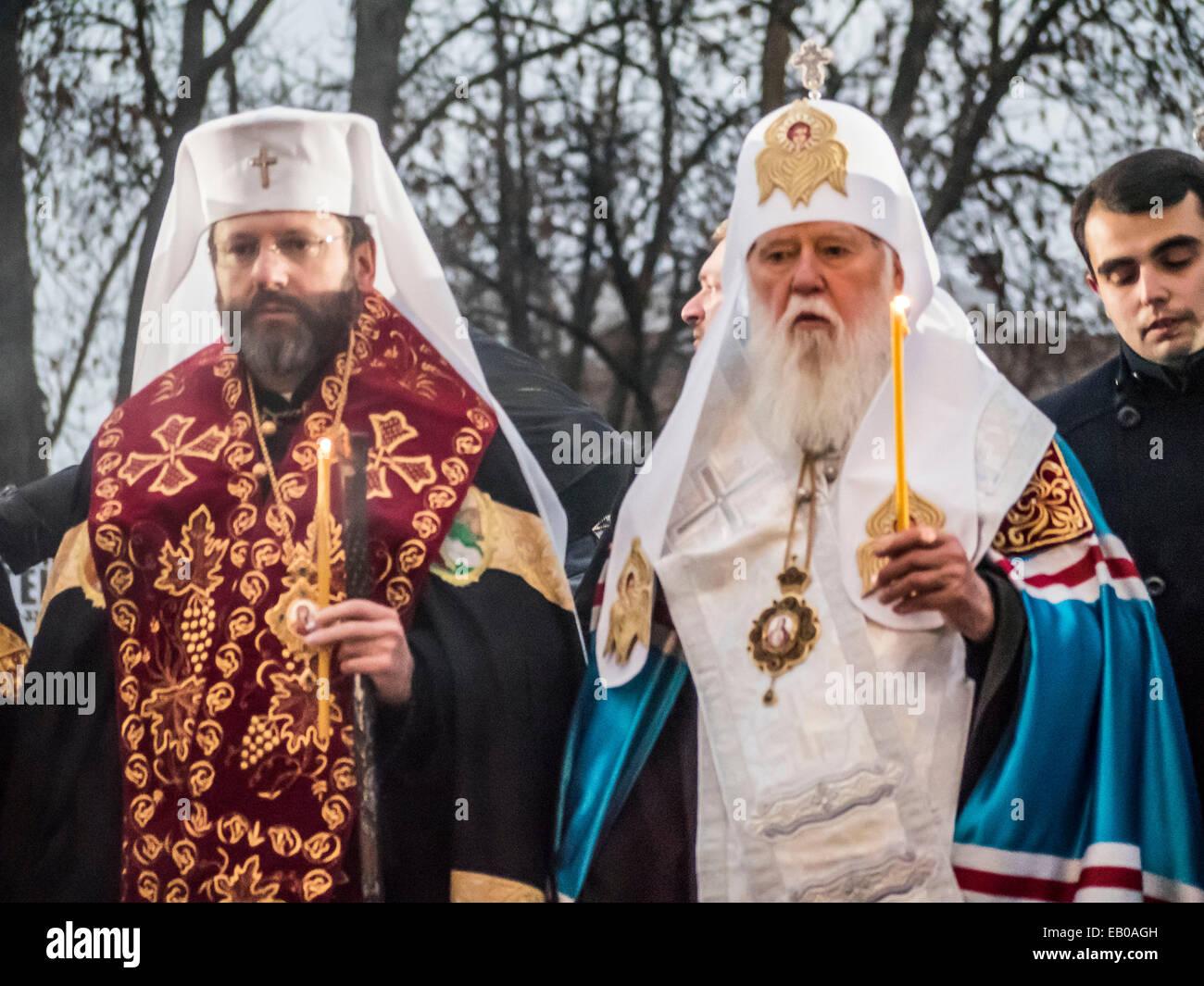 Kiev, Ukraine. 22nd November, 2014. Patriarch of All Ukraine Filaret ...
