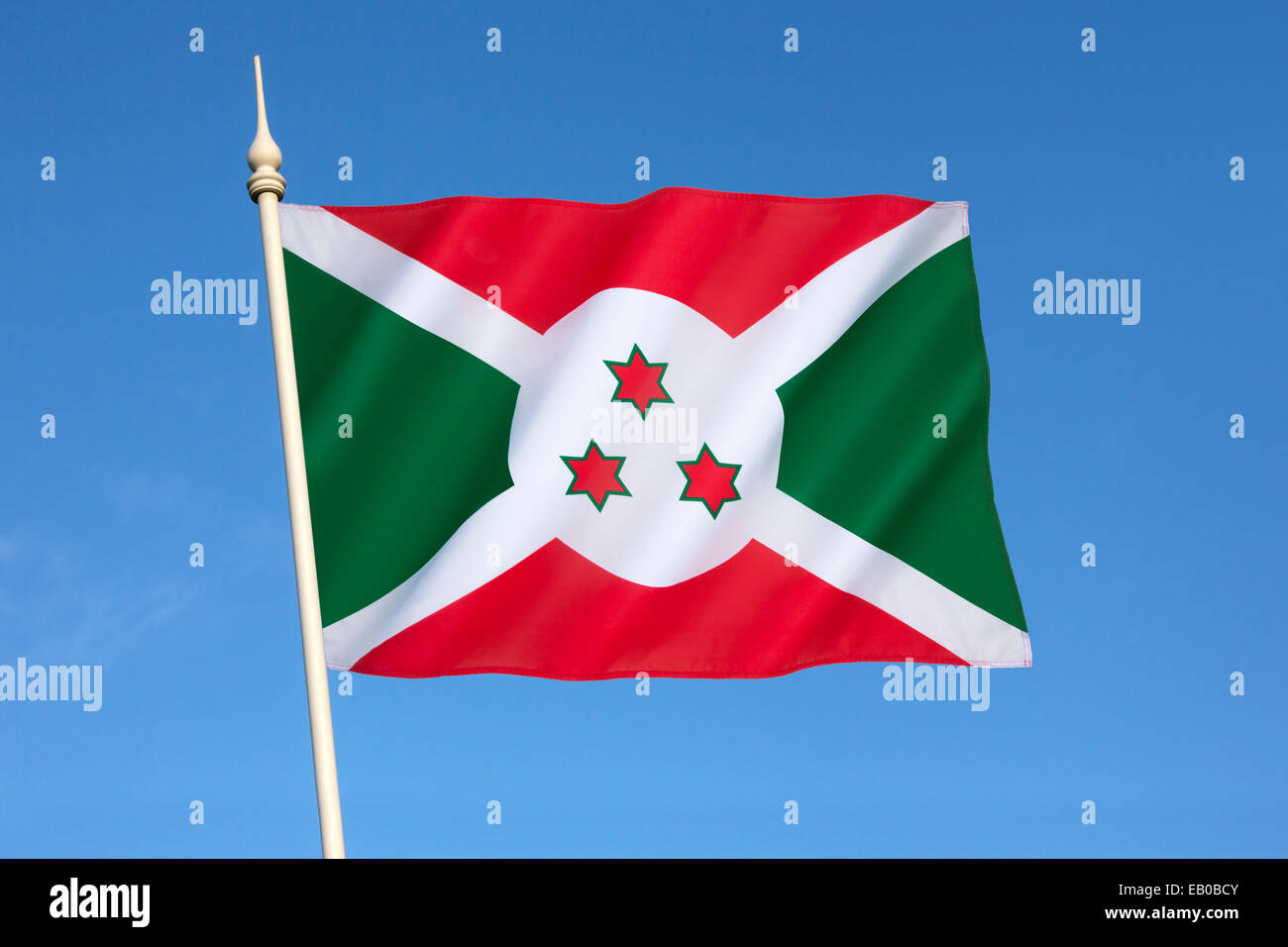 Flag of Burundi Stock Photo - Alamy