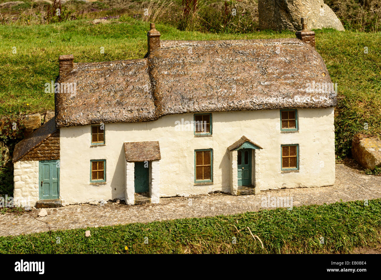 model of cottage at Land End 01, Cornwall, small model of typical ...