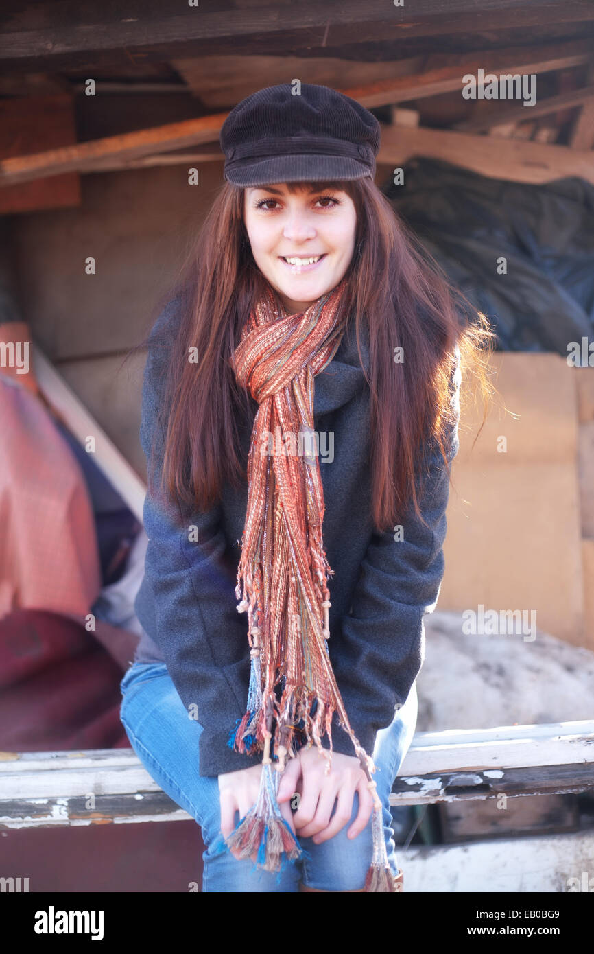 Girl in a cap hi-res stock photography and images - Alamy