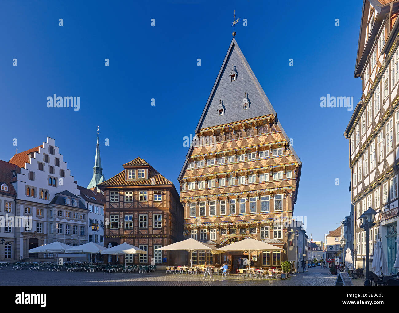 Guild halls on the market in Hildesheim, Germany Stock Photo - Alamy