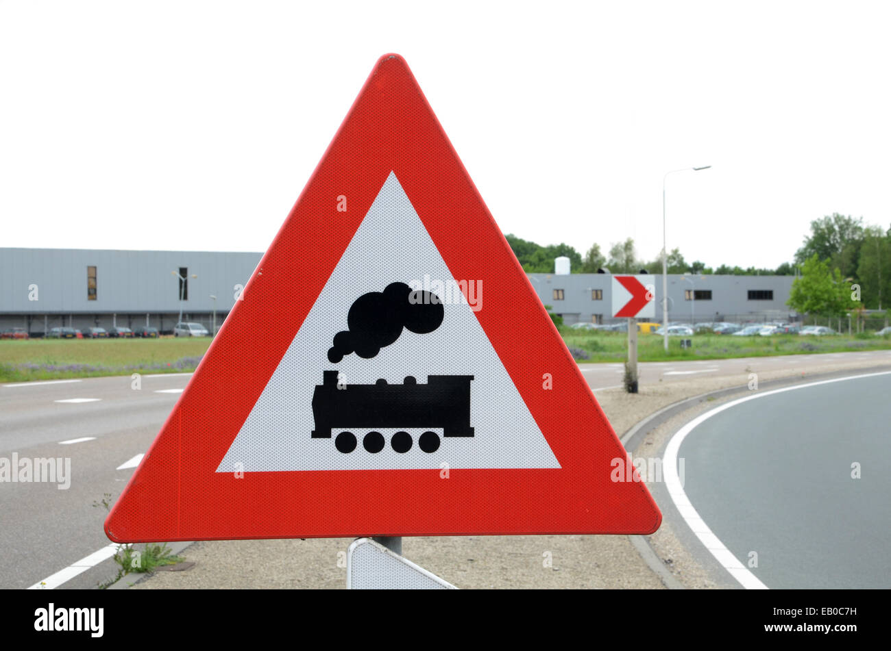 nostalgic railway crossing traffic sign Stock Photo - Alamy