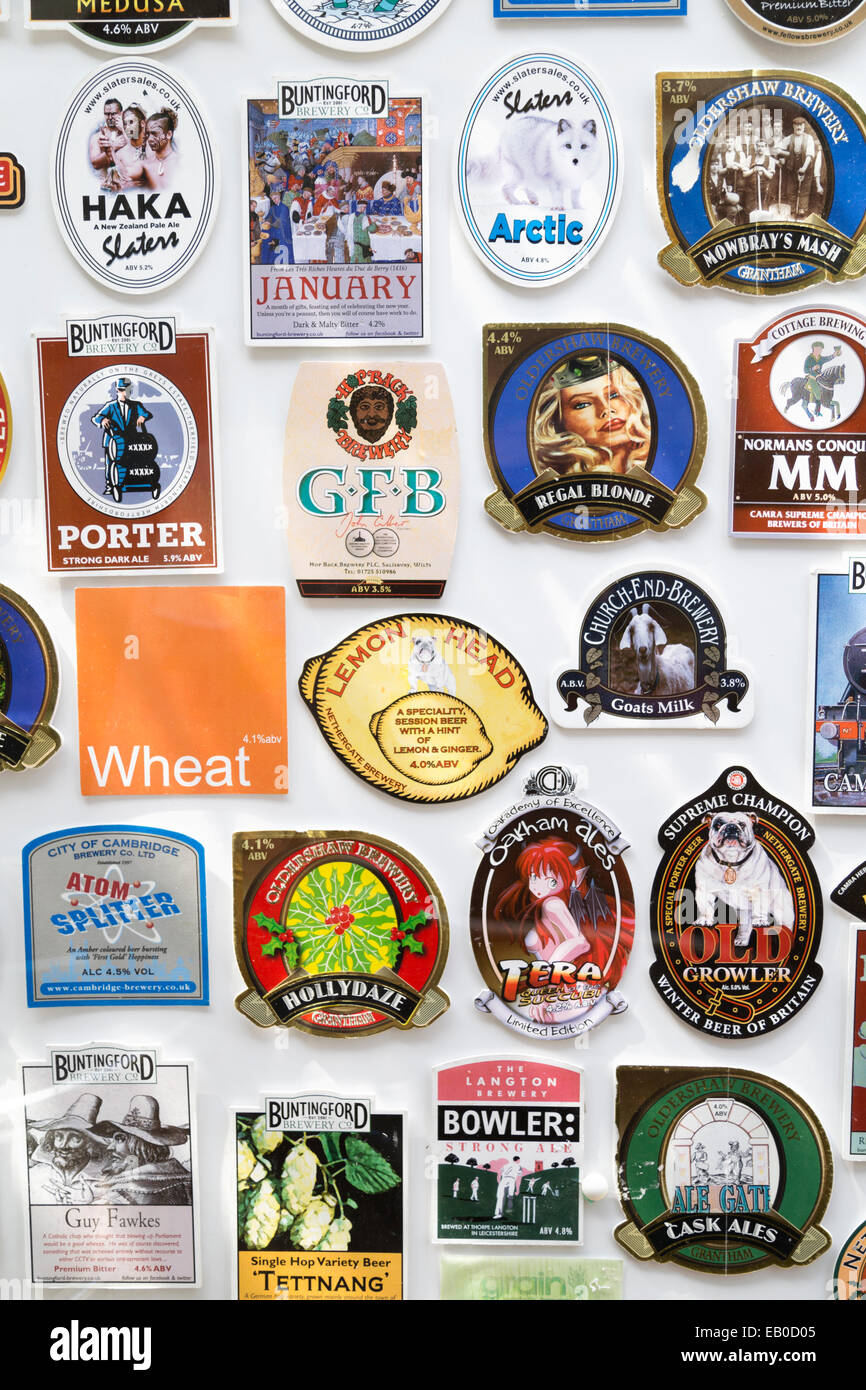 UK, Cambridge, names of beers Stock Photo - Alamy