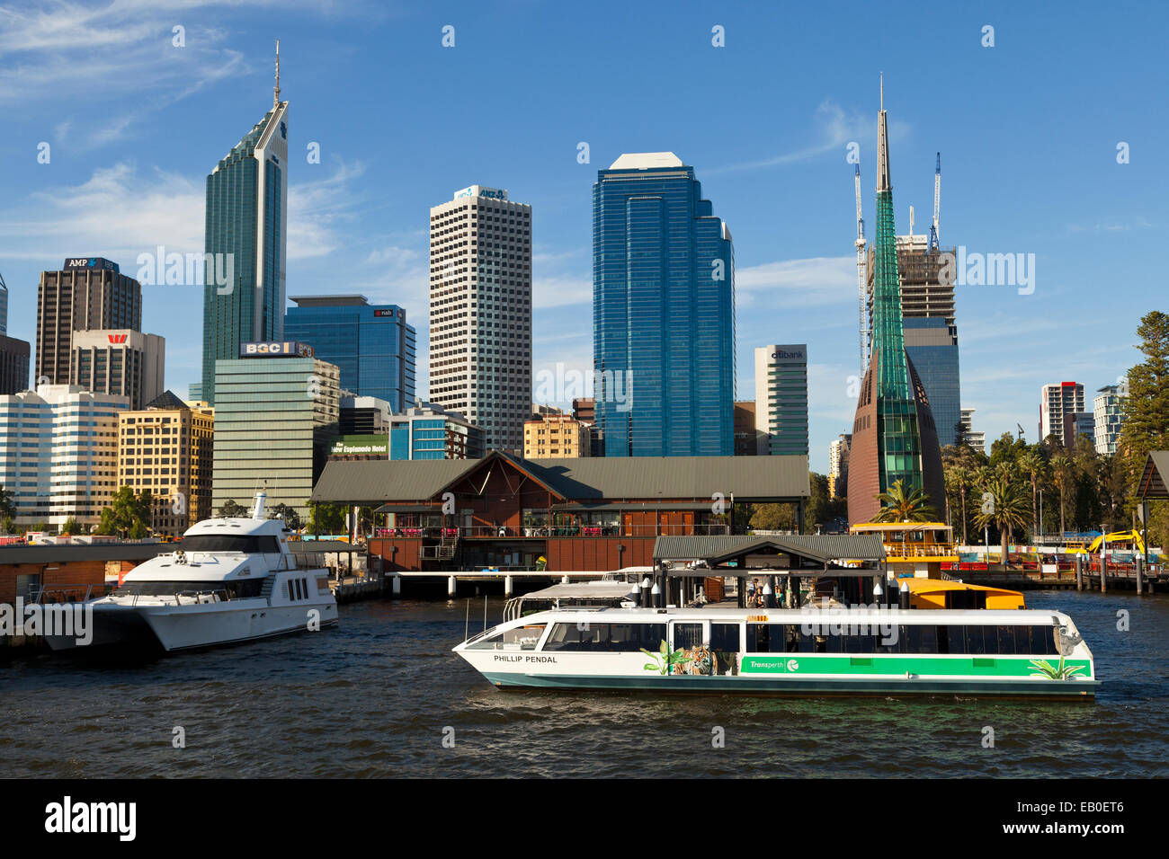 Elizabeth Quay and Bell Tower on Swan River Perth Western Australia ... Elizabeth Quay and Bell Tower on Swan River Perth Western Australia ...