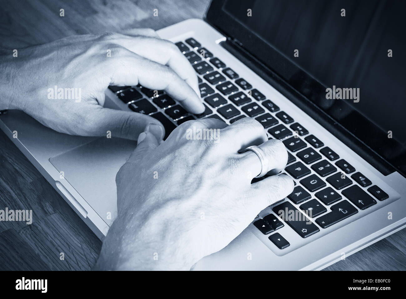 Close up caucasian man typing hi-res stock photography and images - Alamy