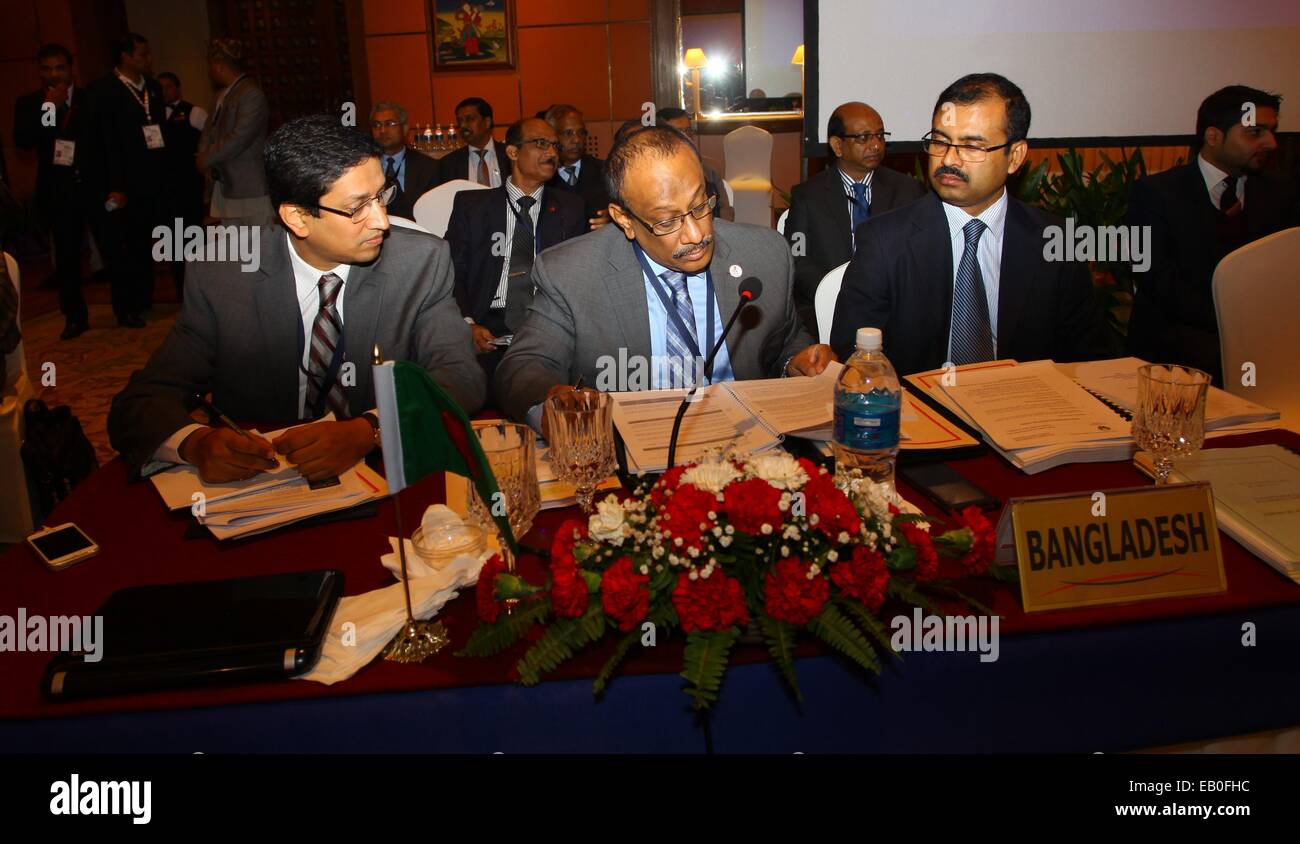 Kathmandu, Nepal. 23rd Nov, 2014. Bangladesh delegation attends the ...