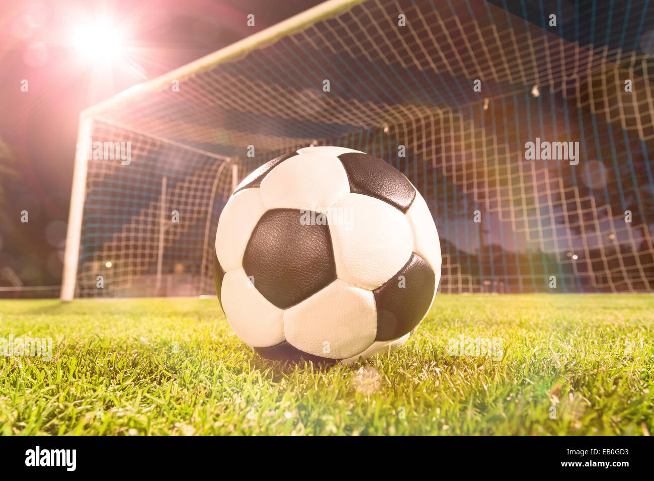Soccer ball goal grass hi-res stock photography and images - Alamy