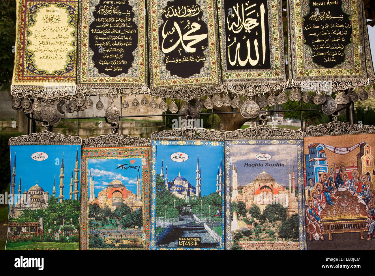 Trinkets display, Istanbul, Turkey, Middle East Stock Photo - Alamy