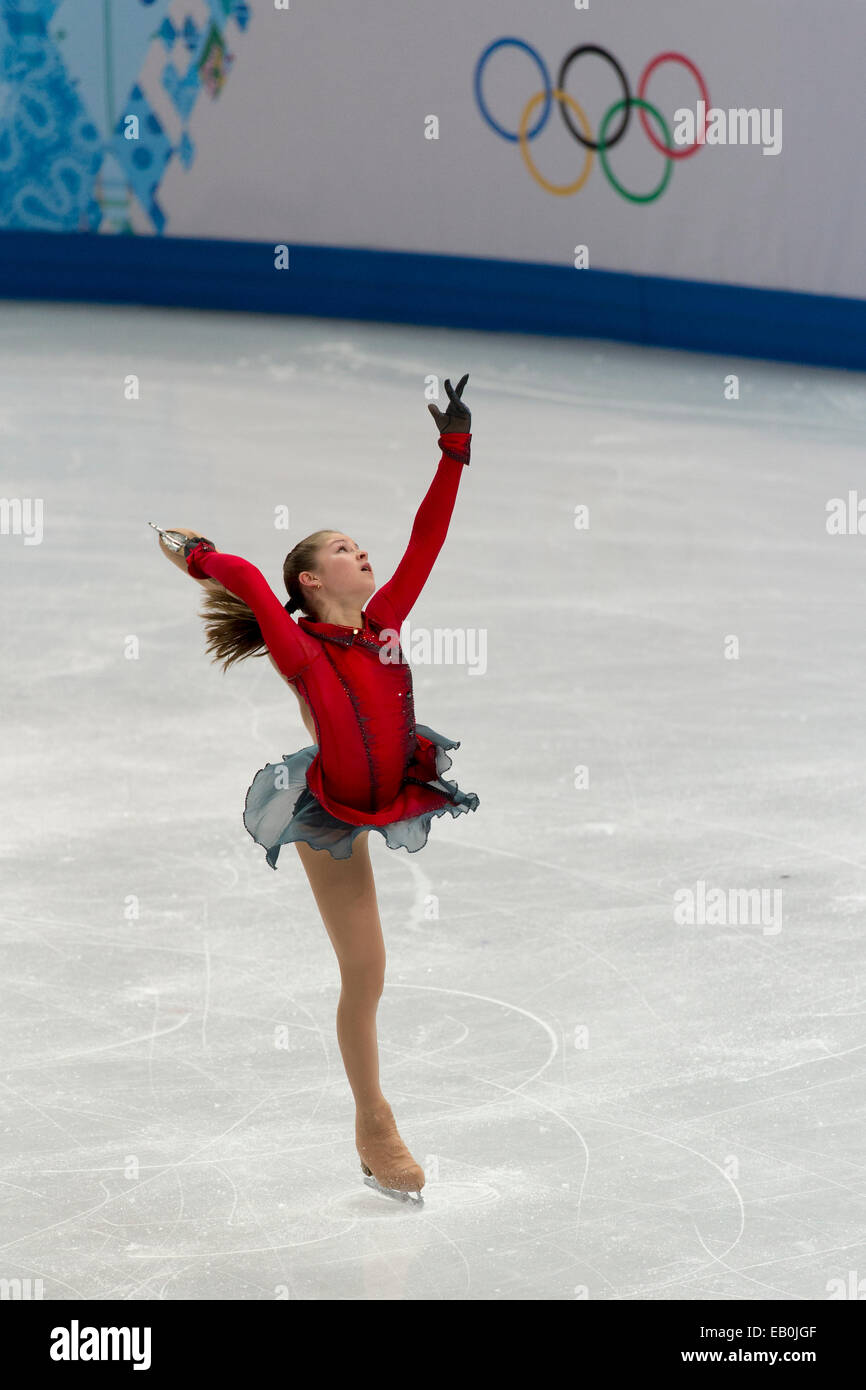 Yulia Lipnitskaya competing in the Figure Skating Free Skate at the ...