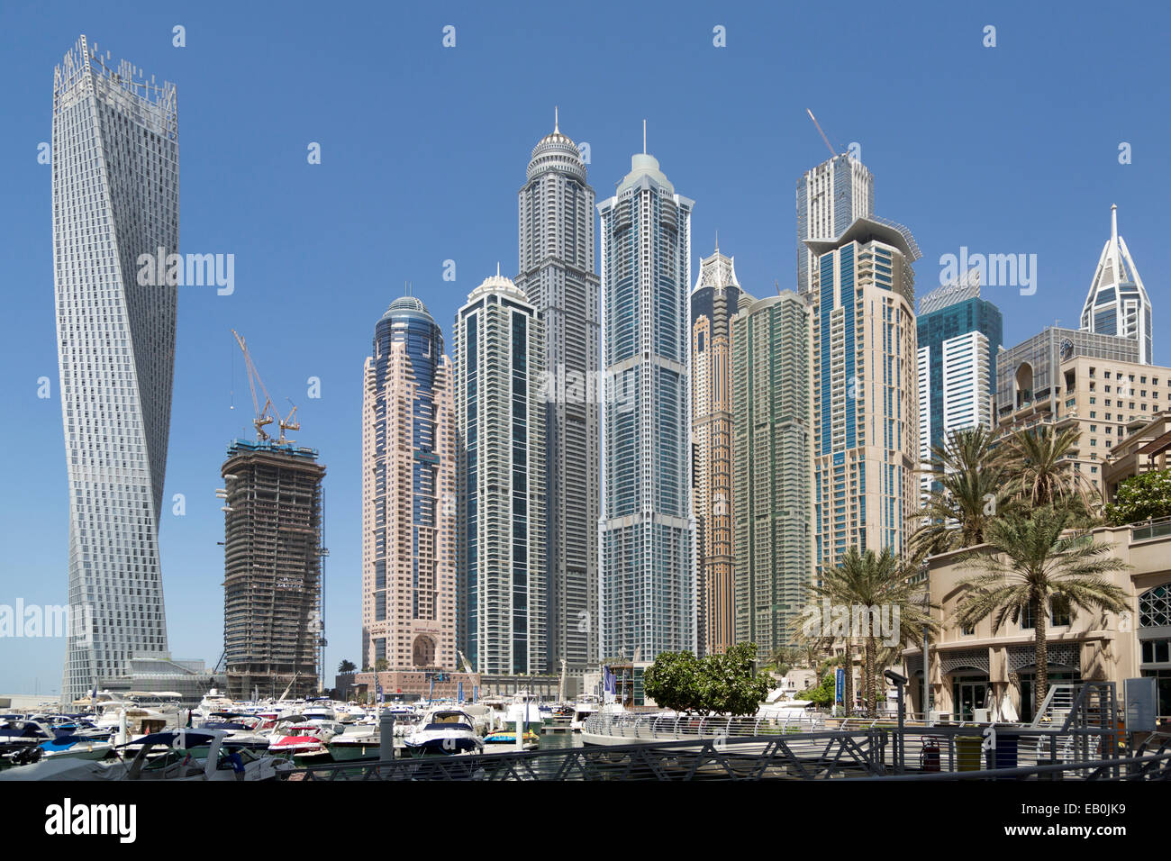 The Tallest Block of Dubai Marina with supertall skyscrapers clustered ...