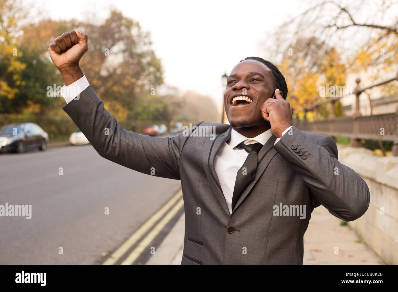 business man celebrating Stock Photo - Alamy