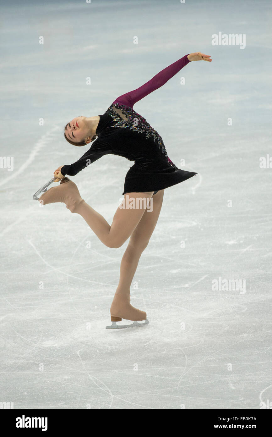 Yuna Kim (KOR) competing in the Figure Skating Free Skate at the ...
