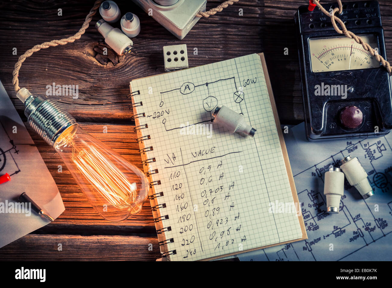 Electric current diagram hi-res stock photography and images - Alamy