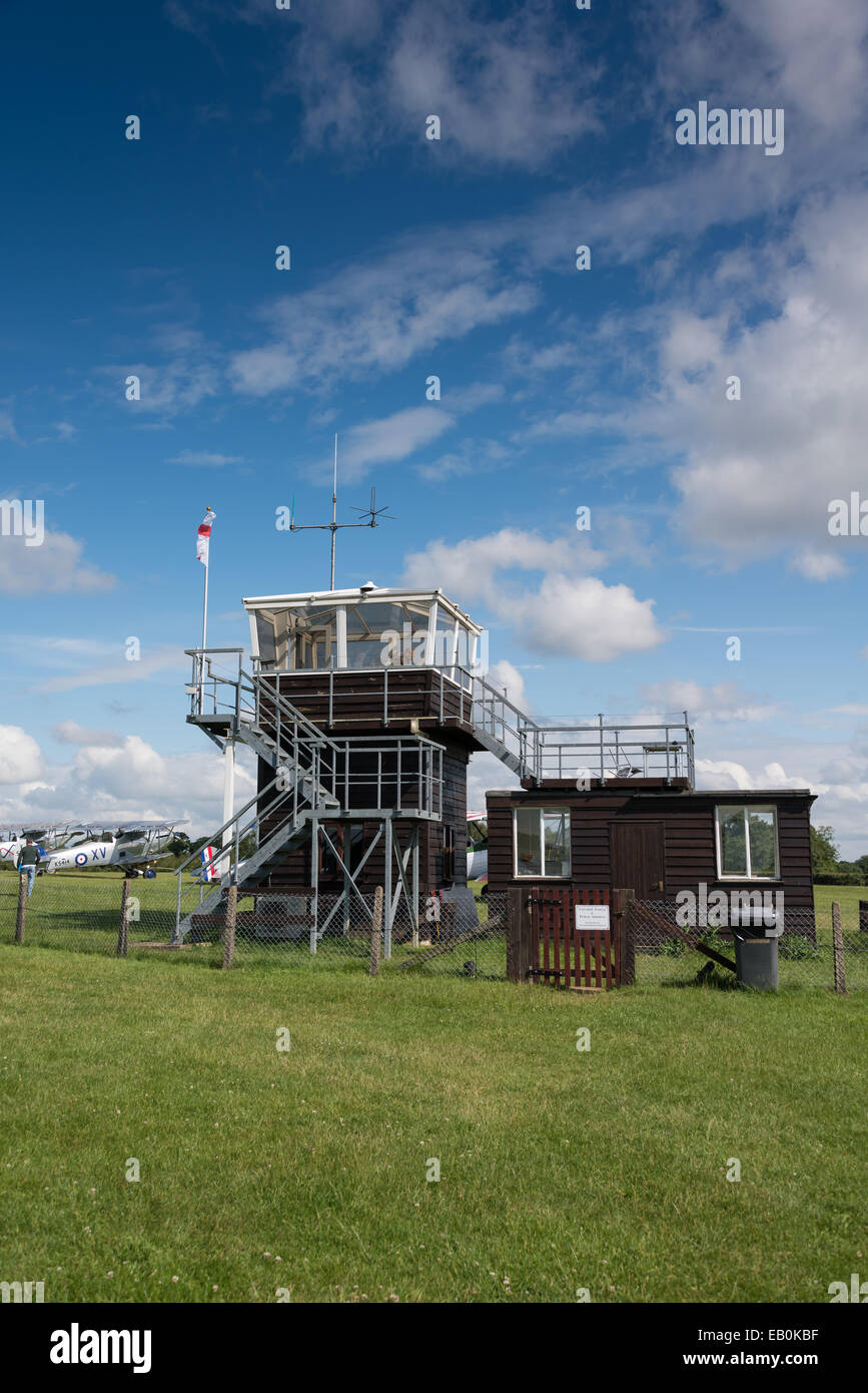 Biggleswade, UK - 29 June 2014: The control tower at the Shuttleworth ...