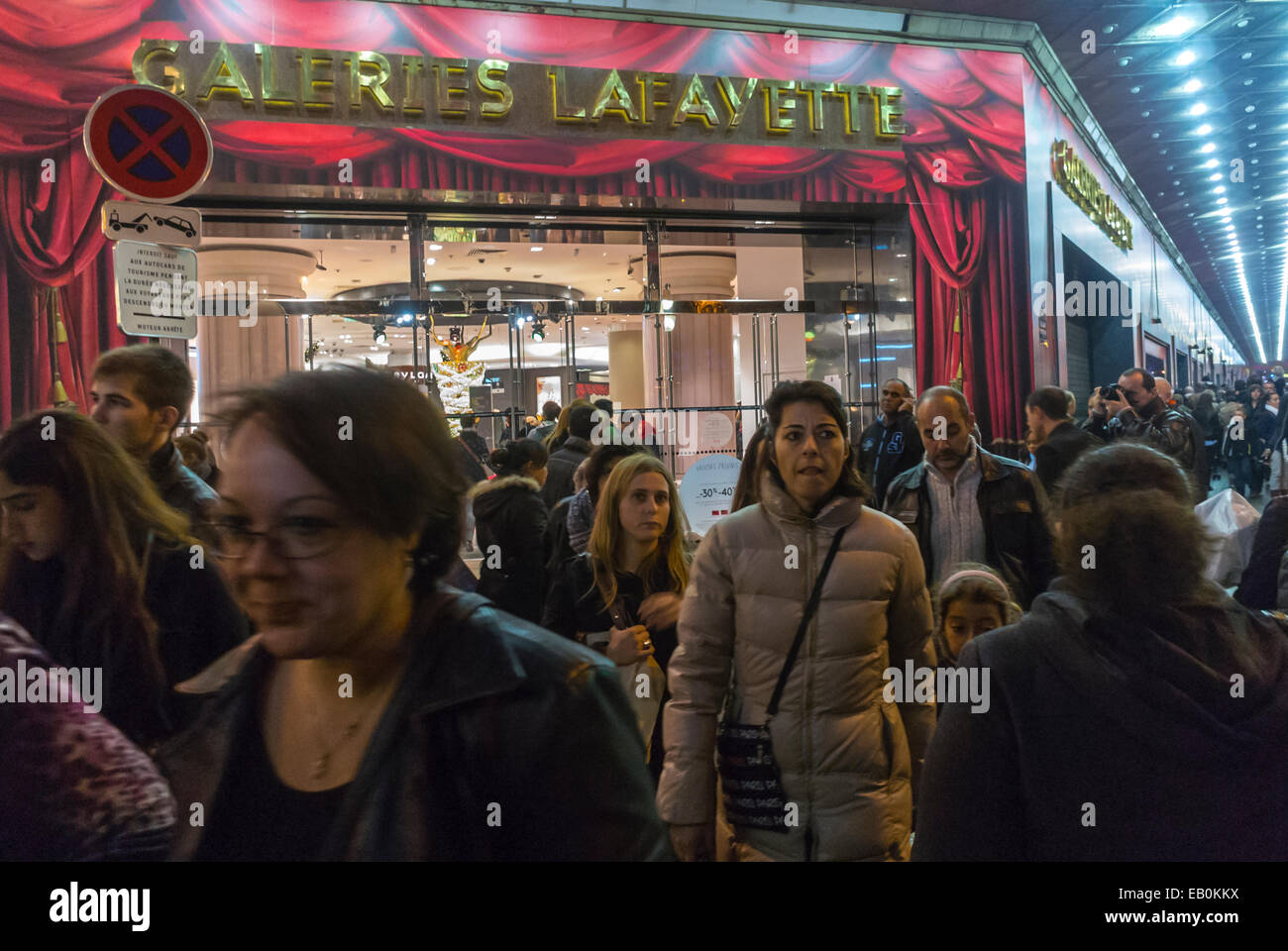 Paris, France, Crowd People Shopping Sale Outside French busy ...