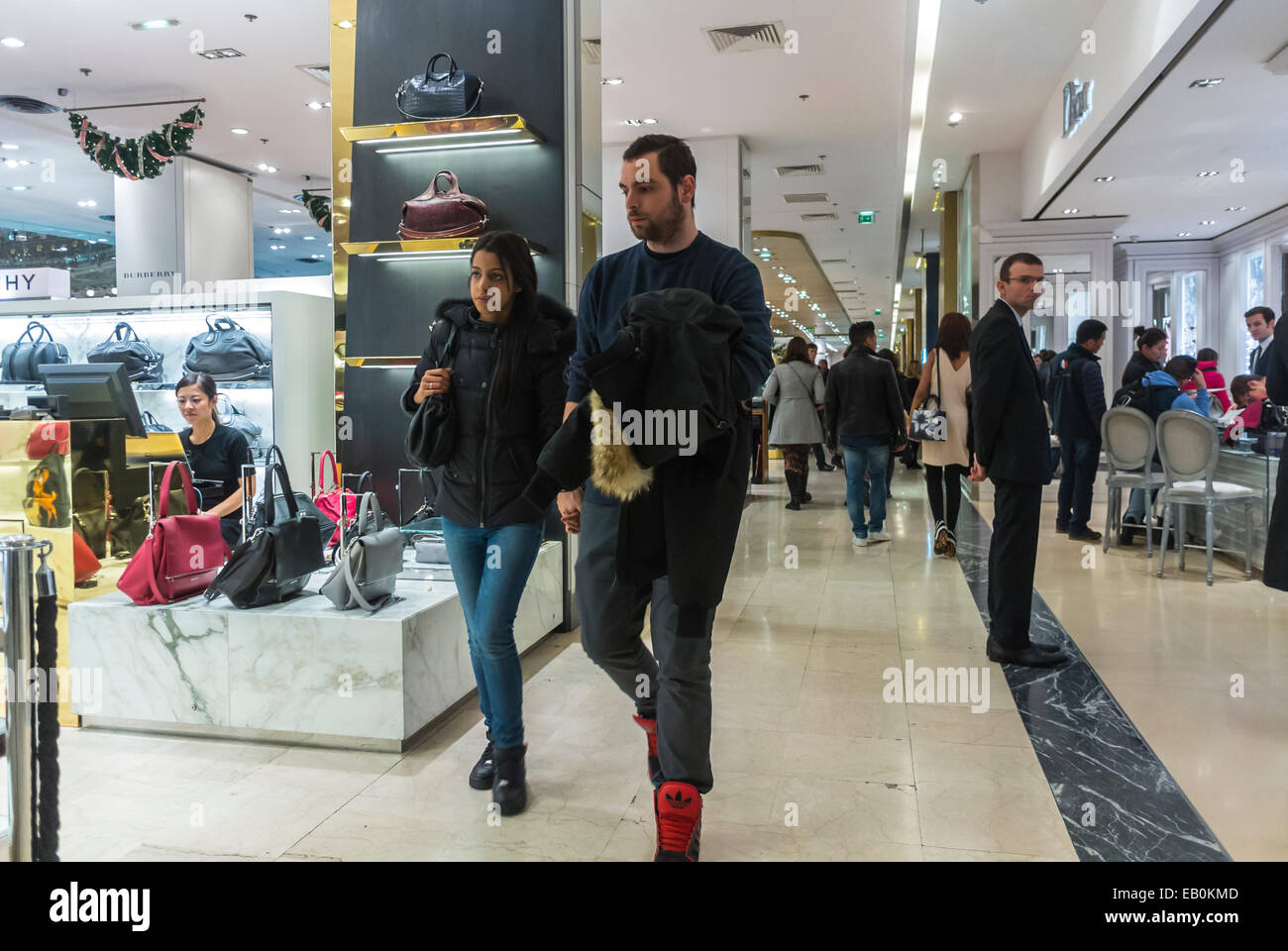 Paris, France, People Shopping inside French Department Store ...