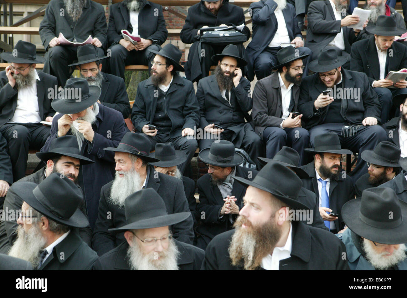New York, USA. 23rd Nov, 2014. Thousands of Bearded Hasidic Rabbi's ...