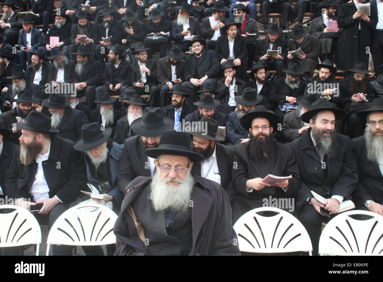 New York, USA. 23rd Nov, 2014. Thousands of Bearded Hasidic Rabbi's ...