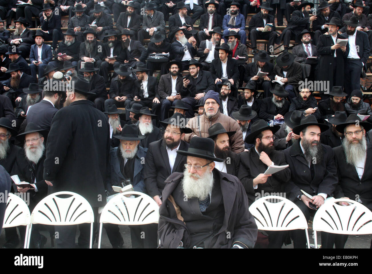 New York, USA. 23rd Nov, 2014. Thousands of Bearded Hasidic Rabbi's ...