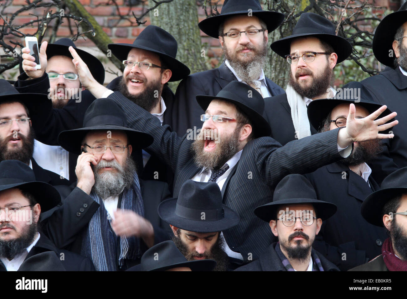 New York, USA. 23rd Nov, 2014. Thousands of Bearded Hasidic Rabbi's ...