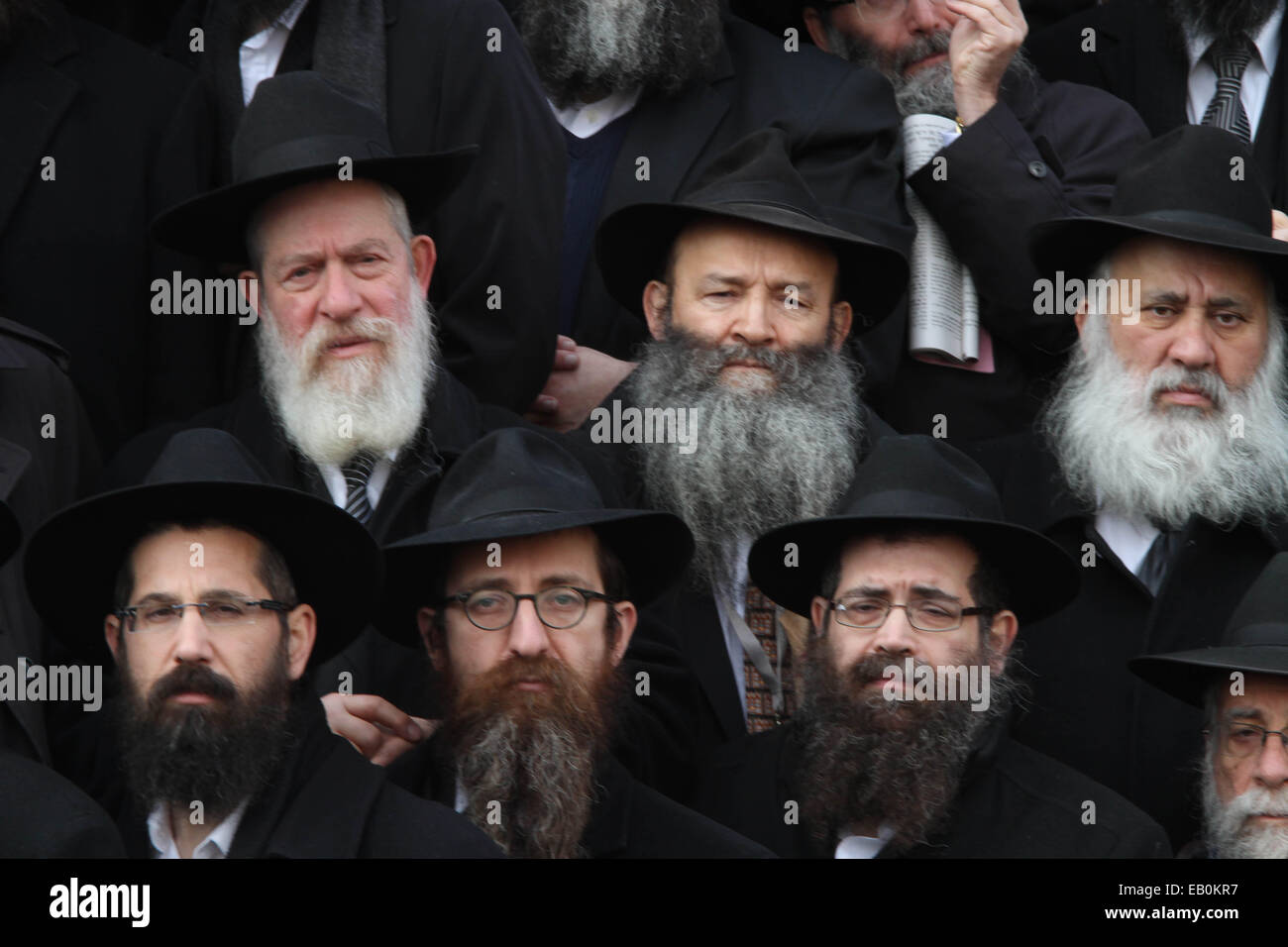 New York, USA. 23rd Nov, 2014. Thousands of Bearded Hasidic Rabbi's ...