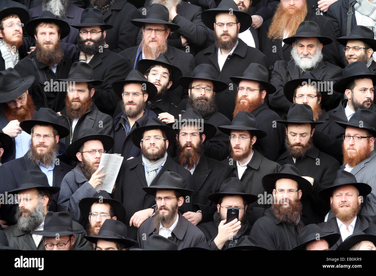 New York, USA. 23rd Nov, 2014. Thousands of Bearded Hasidic Rabbi's ...
