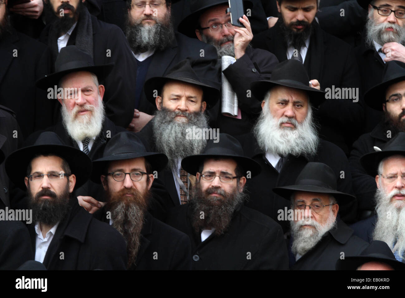 New York, USA. 23rd Nov, 2014. Thousands of Bearded Hasidic Rabbi's ...