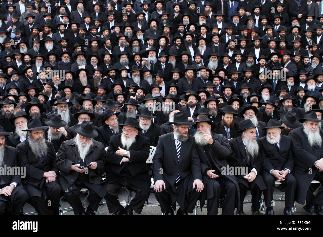 New York, USA. 23rd Nov, 2014. Thousands of Bearded Hasidic Rabbi's ...