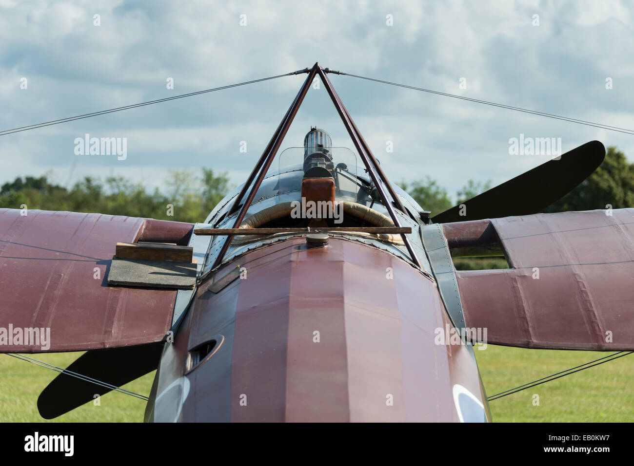 World War 1 fighter, forward cockpit view Stock Photo - Alamy