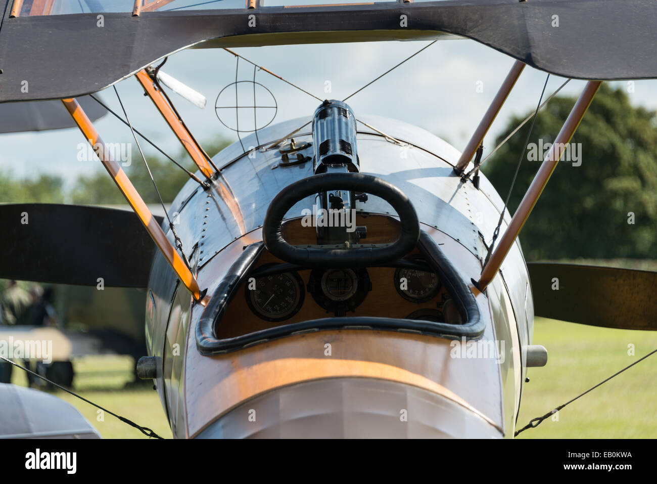 World War 1 fighter, forward cockpit view Stock Photo - Alamy