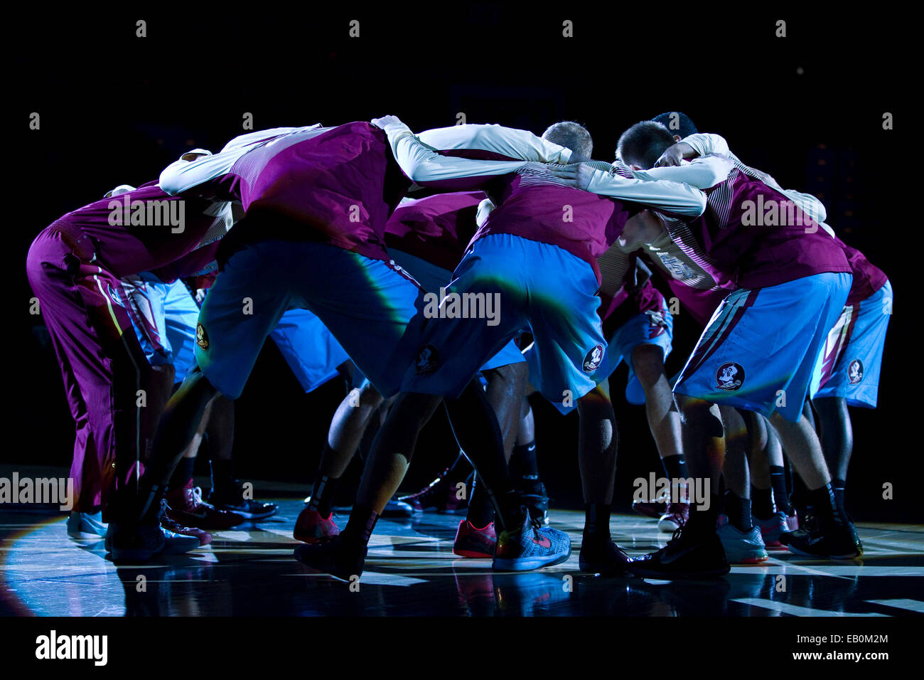 Mohegan Sun Arena. 23rd Nov, 2014. Florida State Seminoles players ...