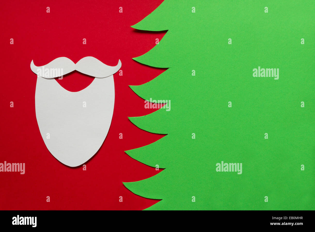Santa Claus Christmas conceptual paper background with copy space Stock ...
