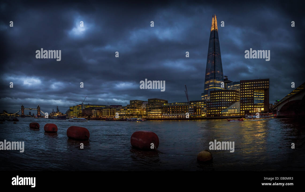 Tower bridge shard night together hi-res stock photography and images ...