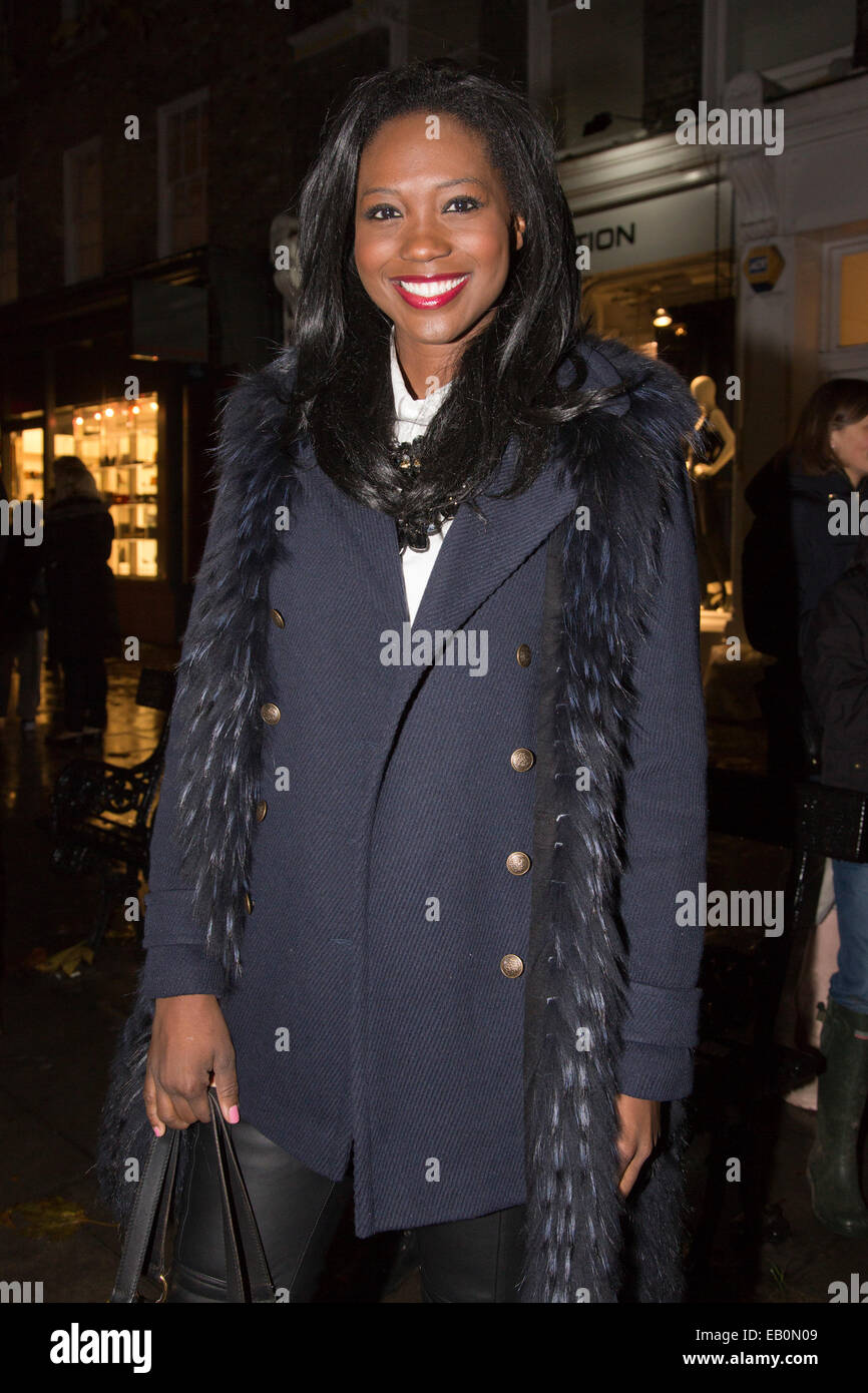 London, UK. 23 November 2014. American opera singer Angel Blue. Stars ...