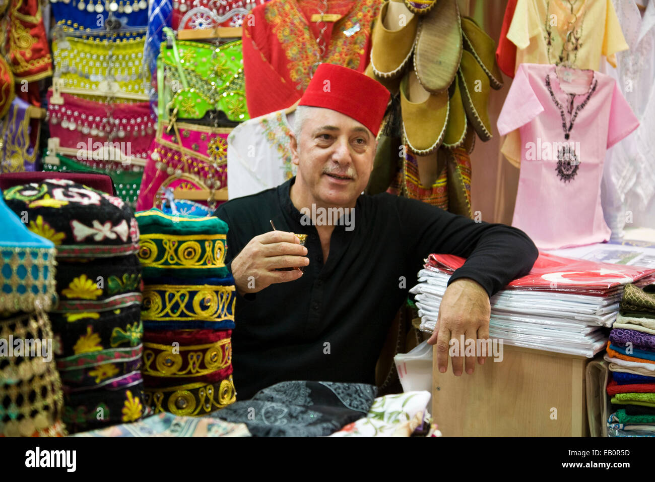 Shop vendor at the Grand Bazaar, Istanbul, Turkey, Middle East Stock ...