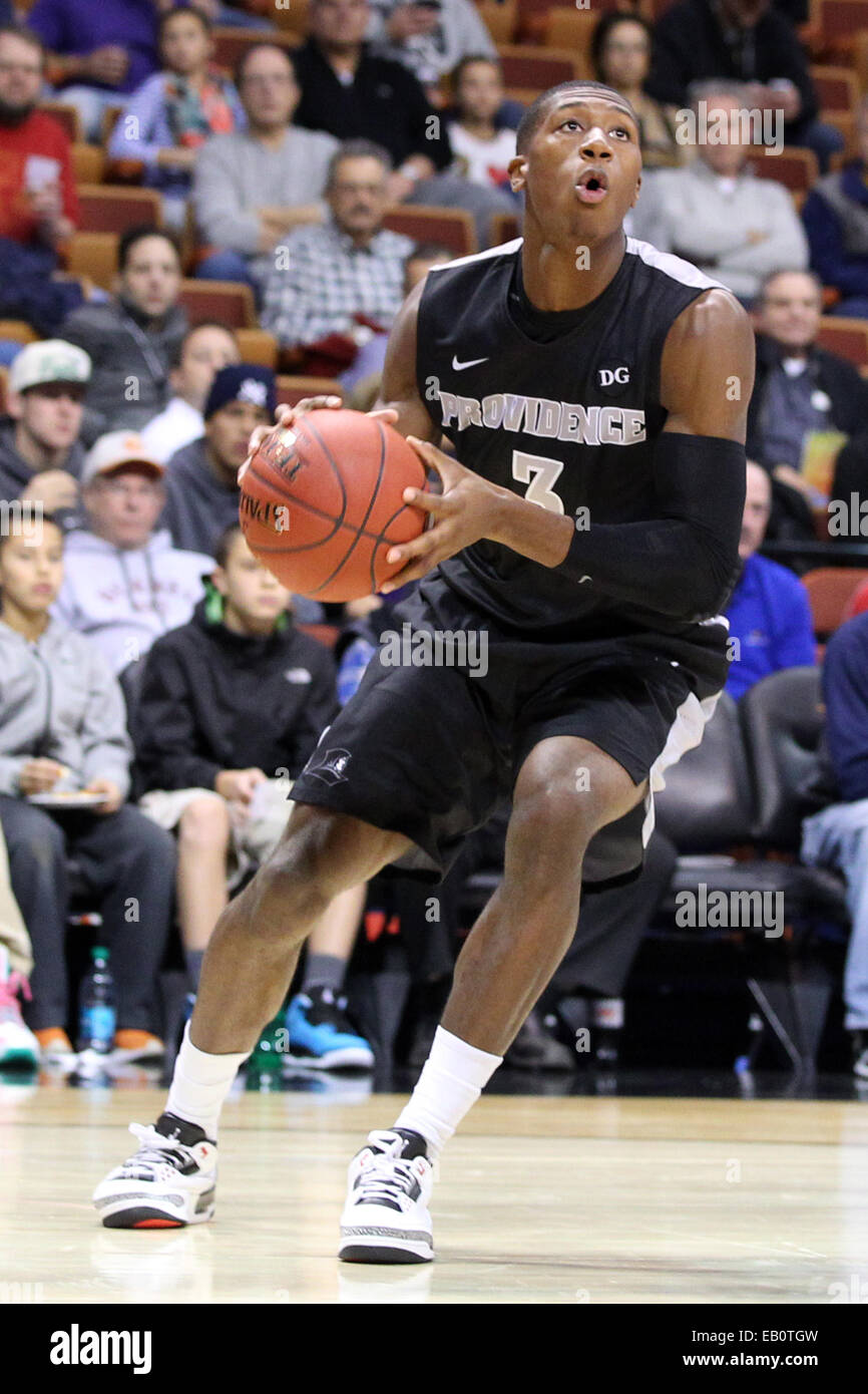Mohegan Sun Arena. 23rd Nov, 2014. Providence Friars guard Kris Dunn (3 ...