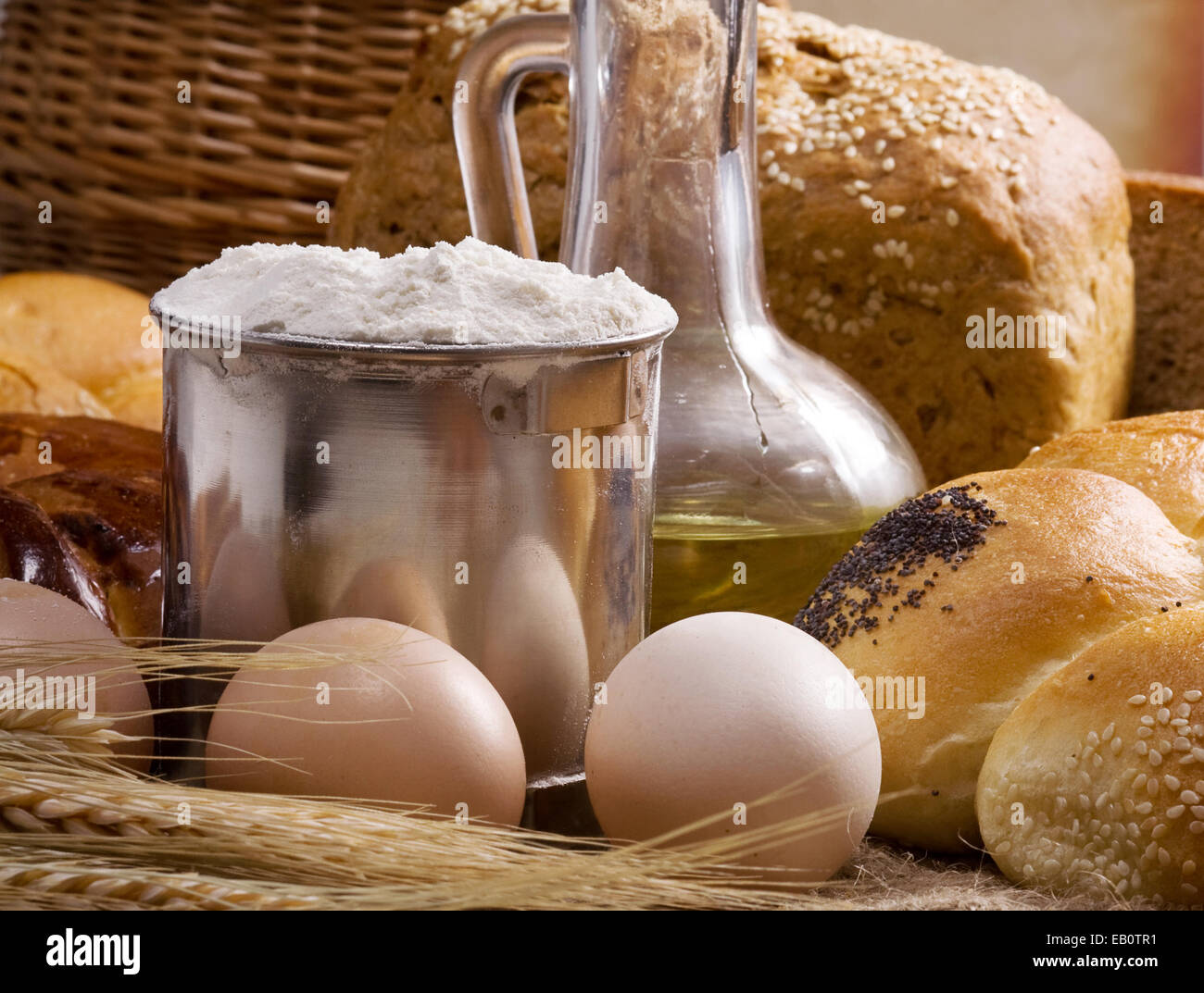 set of bakery products on table Stock Photo - Alamy
