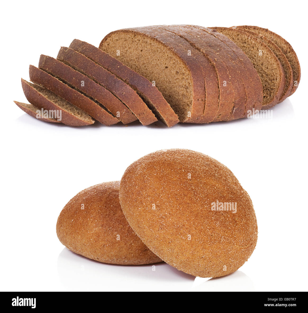 sliced bread isolated on white background Stock Photo - Alamy