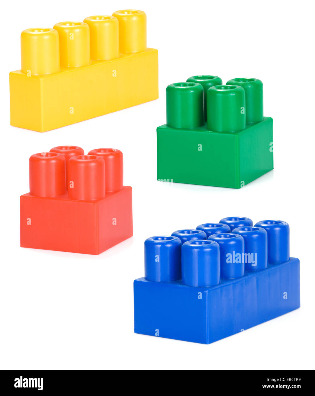 colorful plastic bricks isolated on white background Stock Photo - Alamy