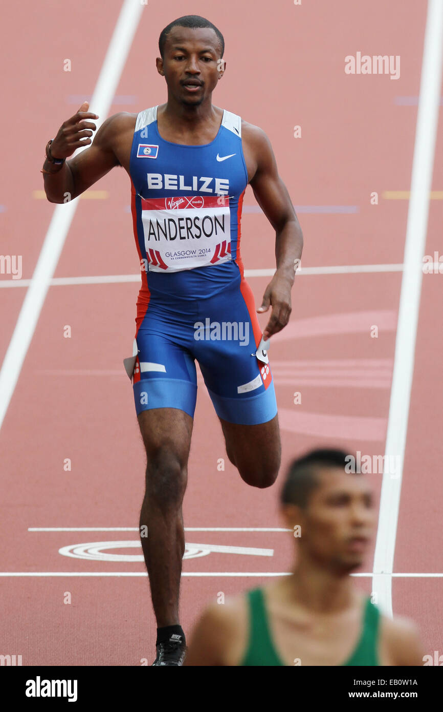 Mark ANDERSON of Belize in the mens 200 metres round 1 in the athletics ...