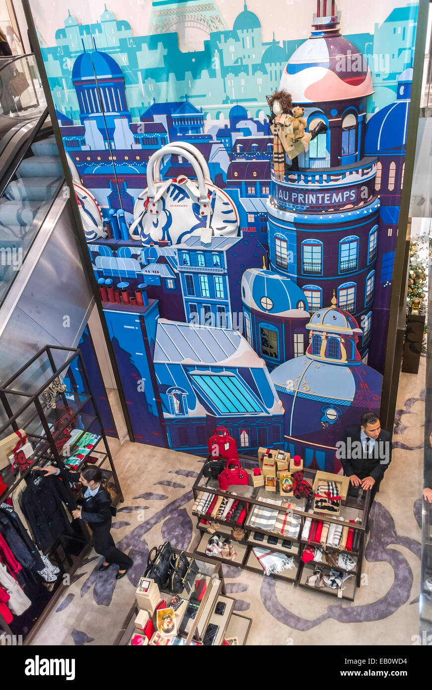Paris, France, People Shopping inside French Department Store ...