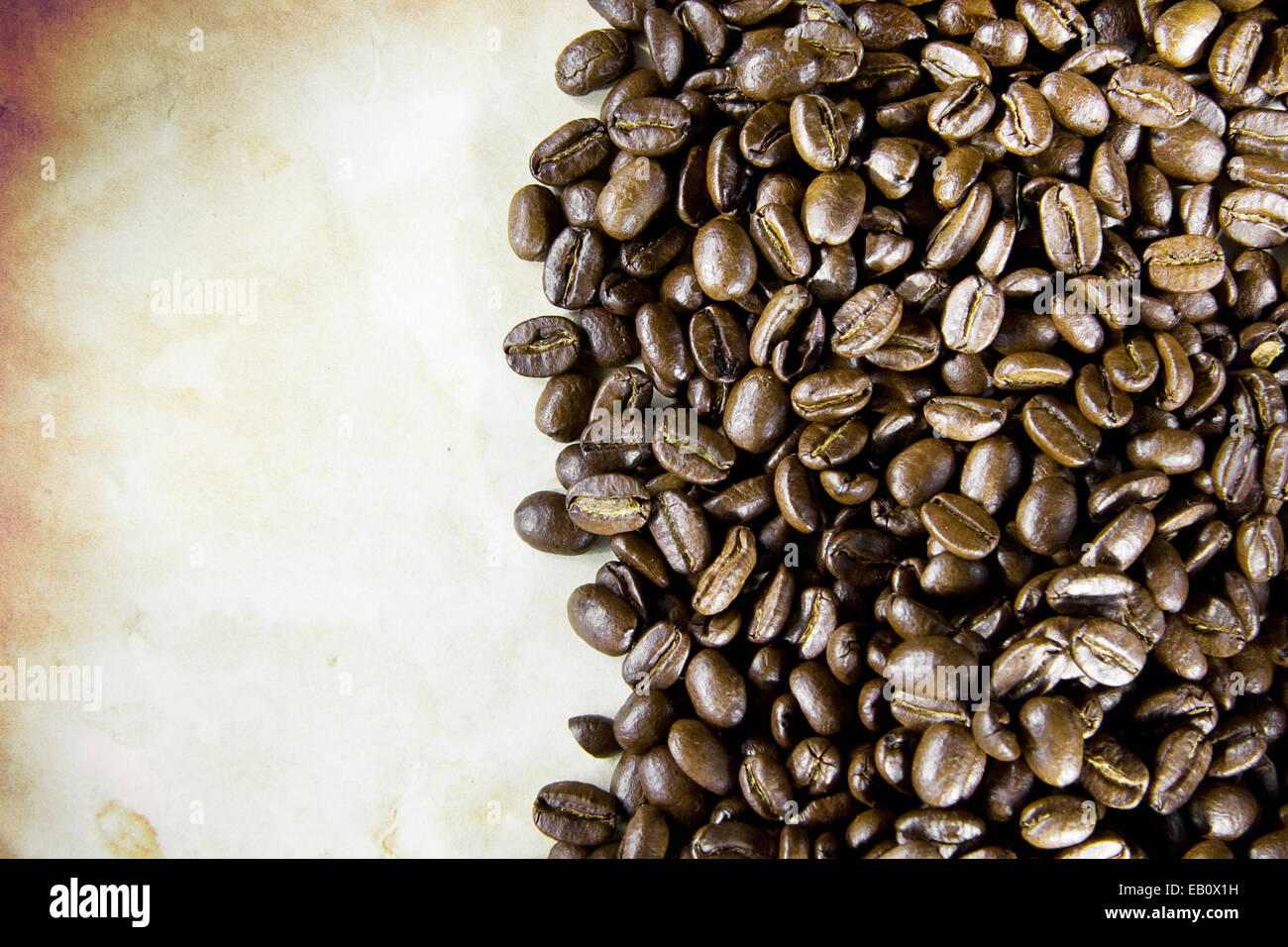 coffee beans and paper texture Stock Photo - Alamy