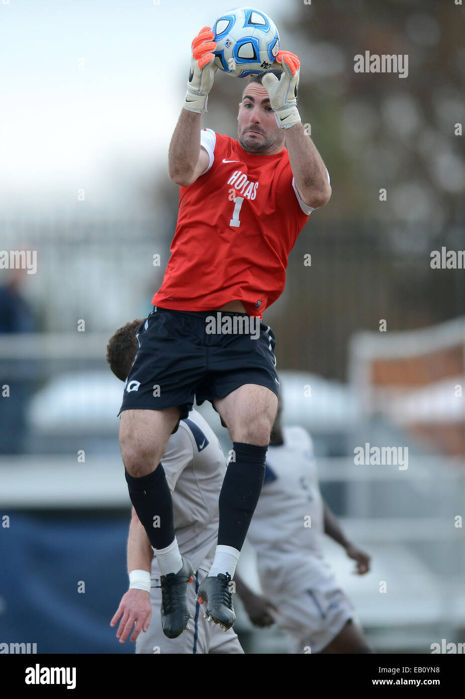 Washington, DC, USA. 23rd Nov, 2014. 20141123 - Georgetown goalkeeper ...