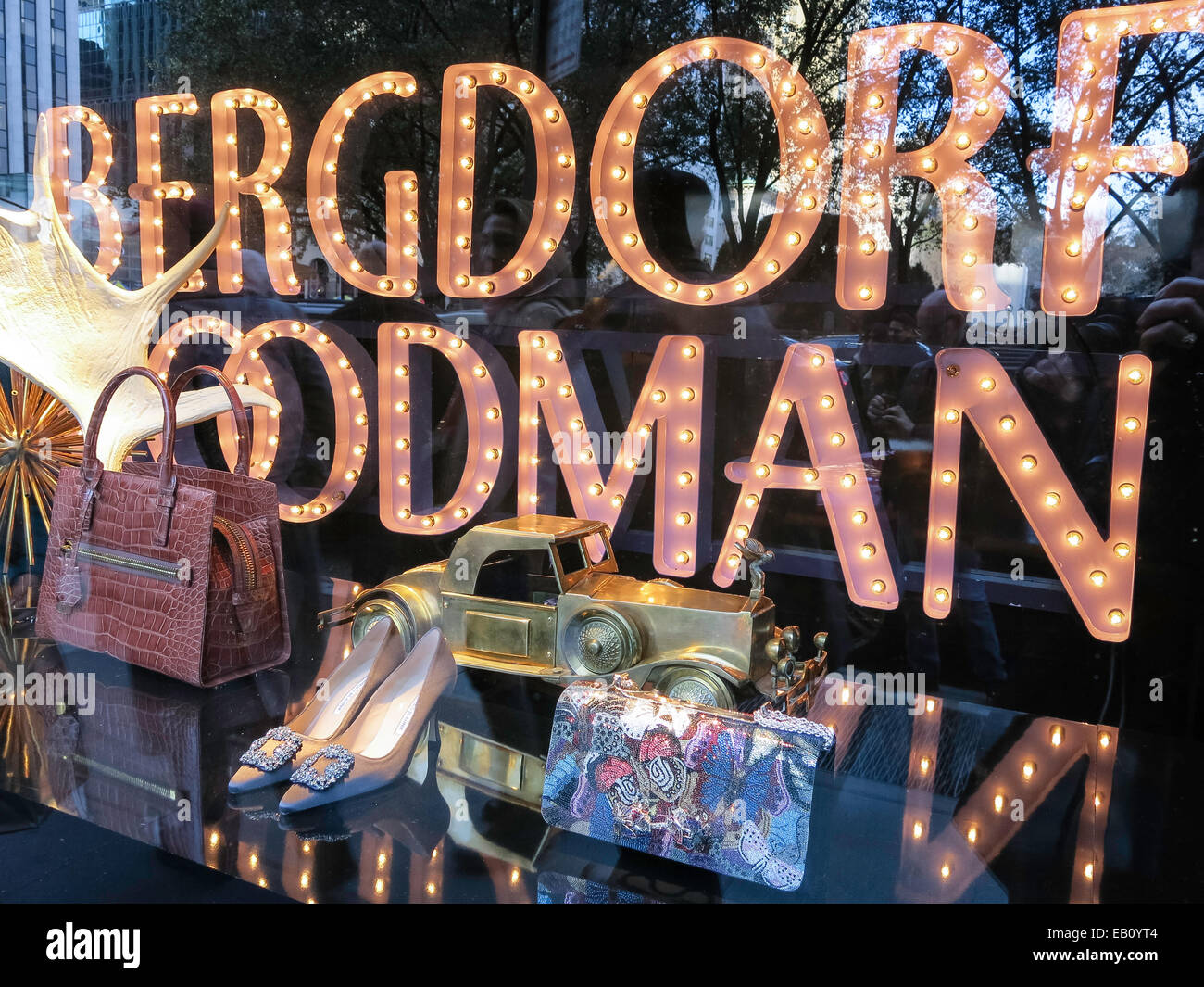 Bergdorf Goodman Holiday Window Display, NYC Stock Photo - Alamy