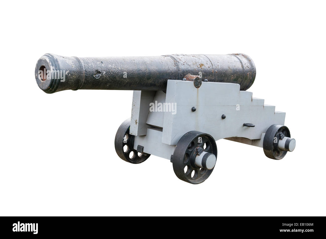 Old cannon isolated on white background with clipping path Stock Photo ...