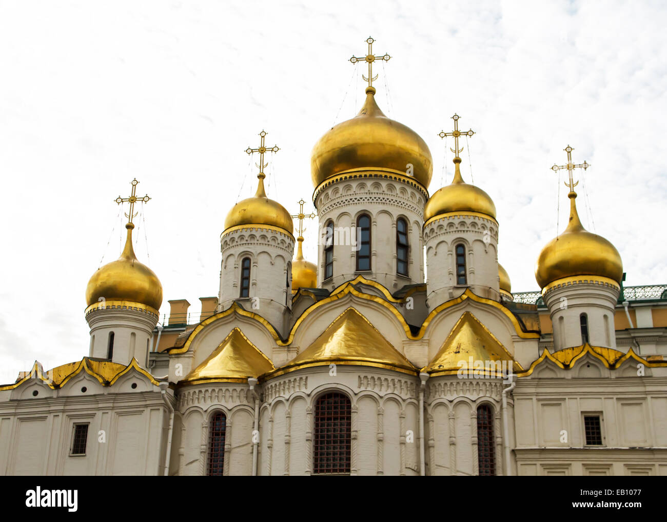 The Annunciation Cathedral inside the Kremlin, in Moscow, Russia Stock ...