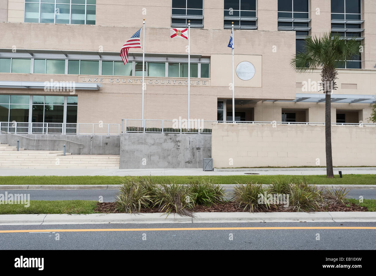 Newly constructed Lake County Courthouse Entrance Tavares Florida USA ...
