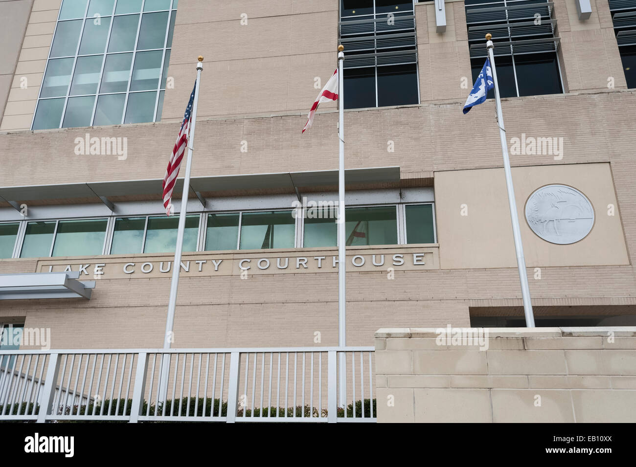 Newly constructed Lake County Courthouse Entrance Tavares Florida USA ...