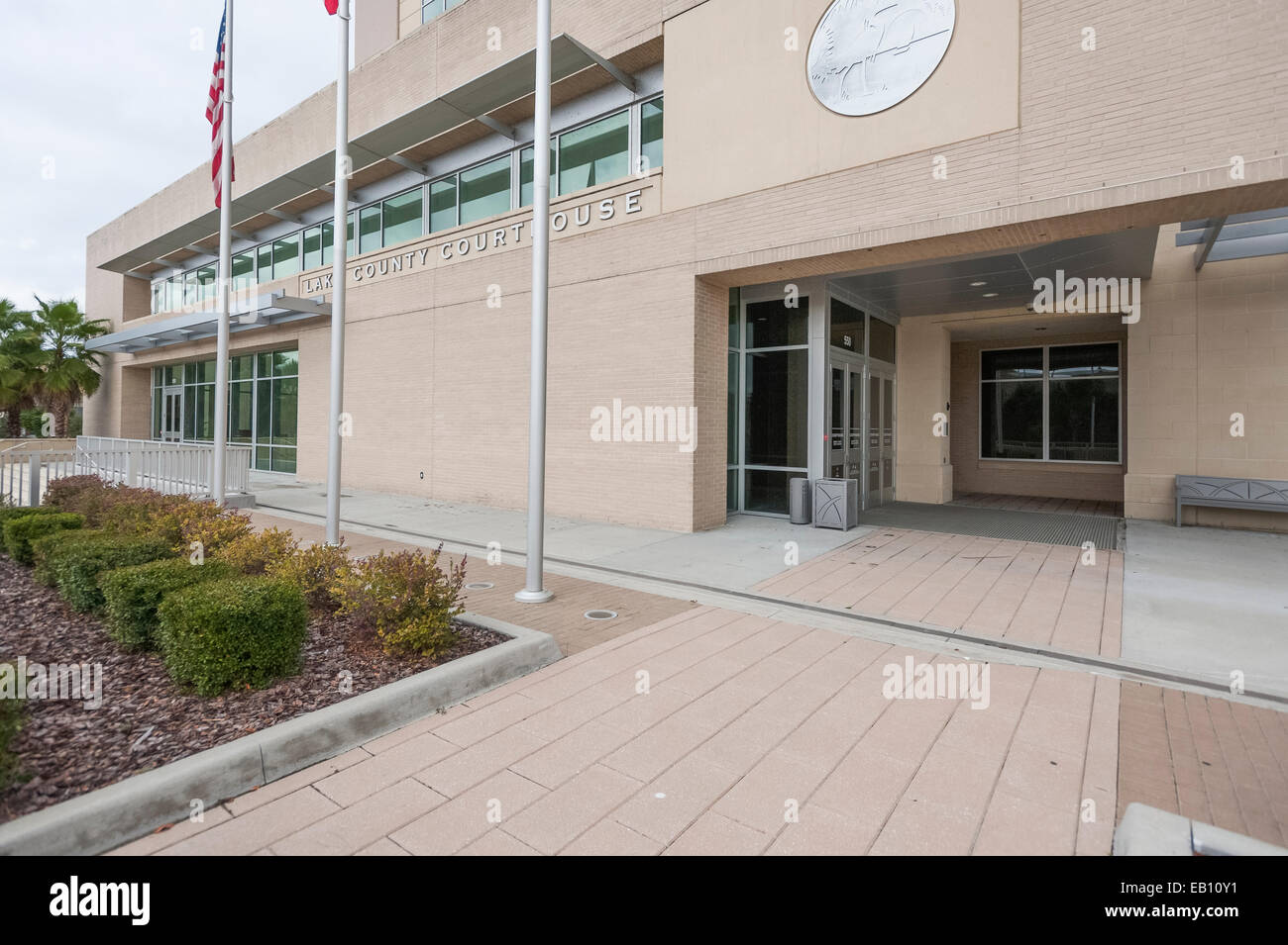 Newly constructed Lake County Courthouse Entrance Tavares Florida USA ...